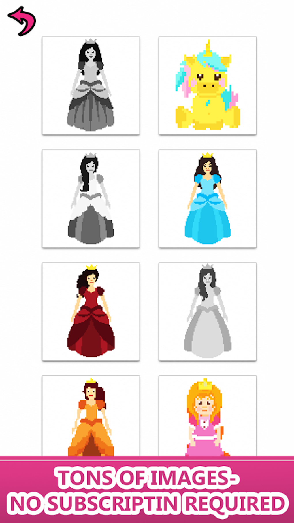 Android için Princess Color by Number - Sandbox Coloring Book - İndir