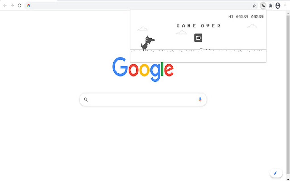 Running Dinosaur Game per Google Chrome - Estensione Download