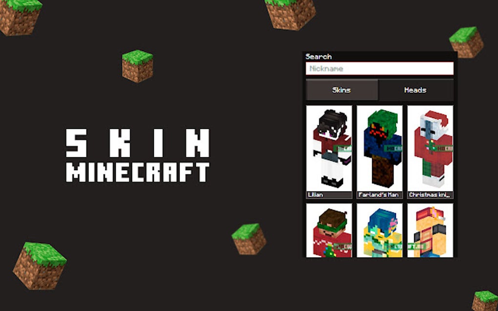 Minecraft Skin สำหรับ Google Chrome - ส่วนขยาย ดาวน์โหลด
