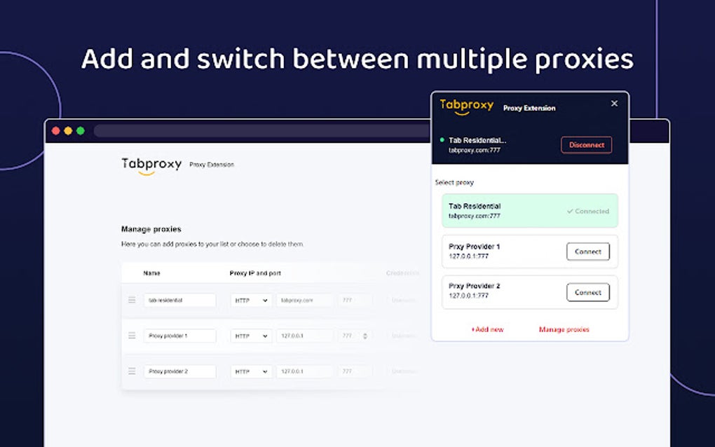 Tabproxy Chrome Extension สำหรับ Google Chrome - ส่วนขยาย ดาวน์โหลด