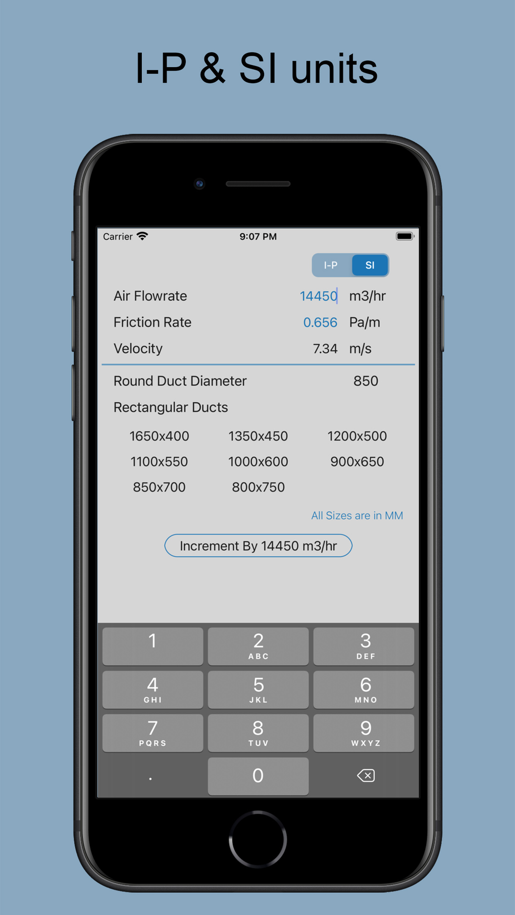 Ductulator Duct Sizing for iPhone - Download