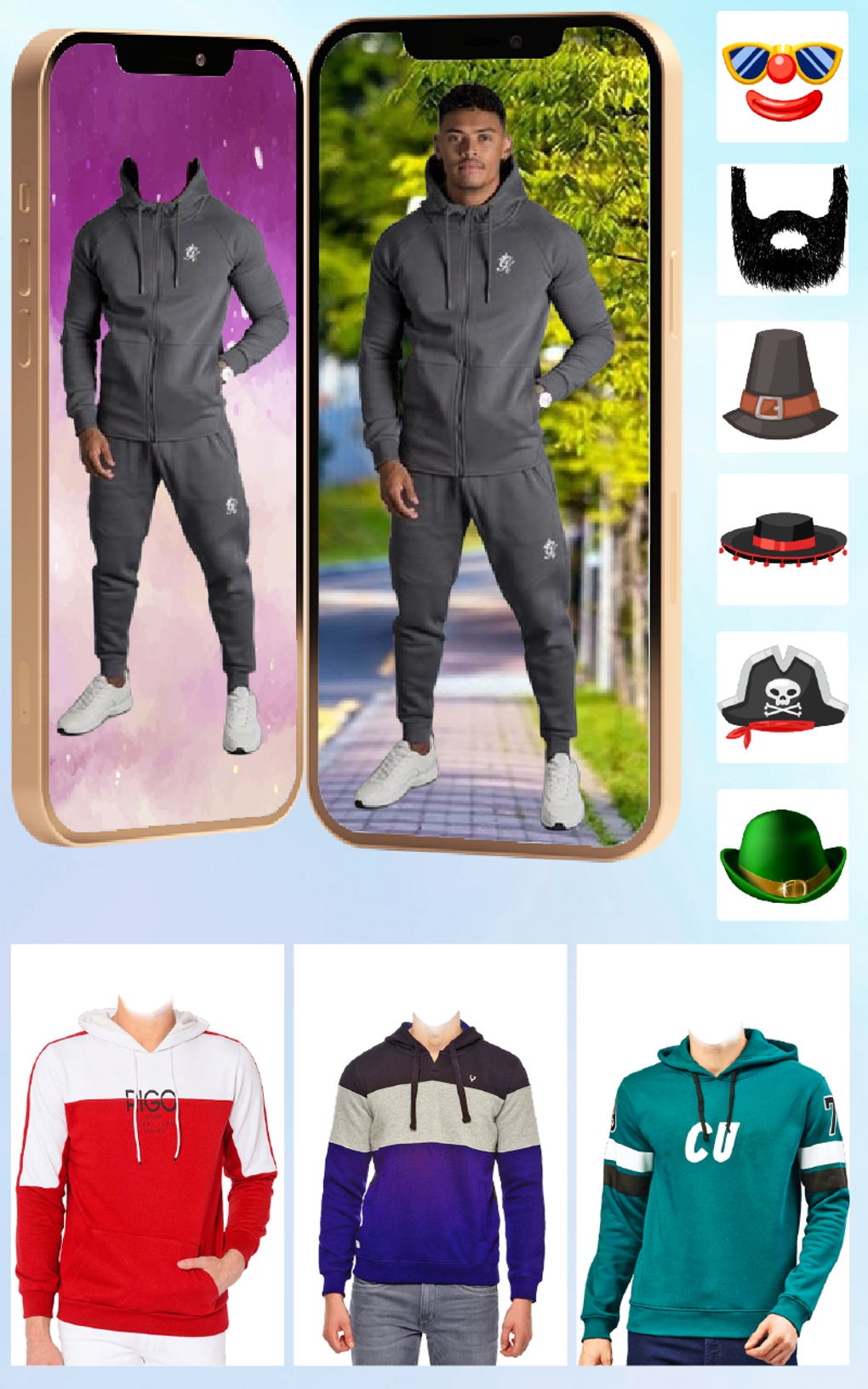 Men Sweatshirt - Photo Editor for Android - Download