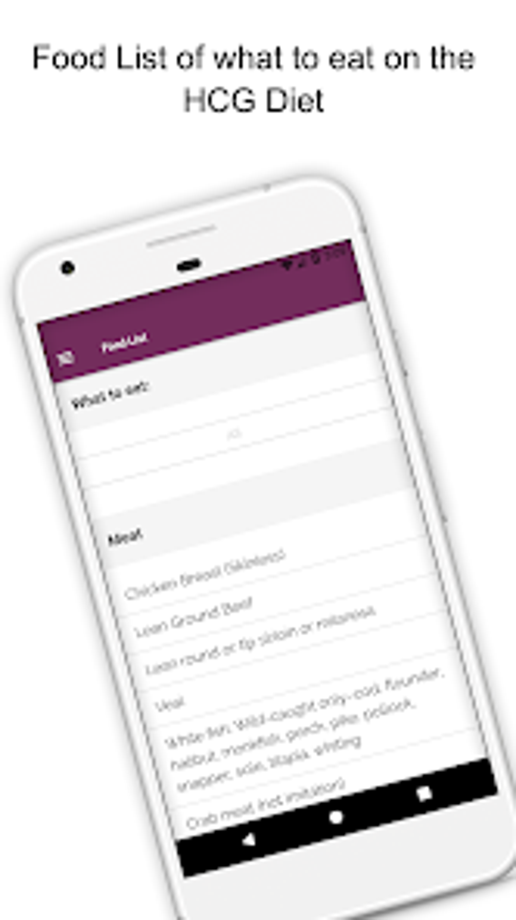 HCG Diet Guide pour Android - Télécharger
