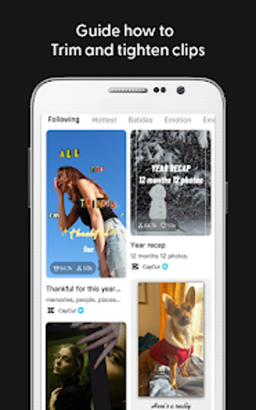 Cut Tips Video Editor Cap สำหรับ Android - ดาวน์โหลด