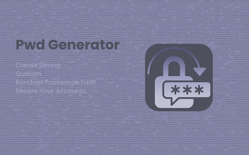 Pwd Generator for Google Chrome - Extension Download