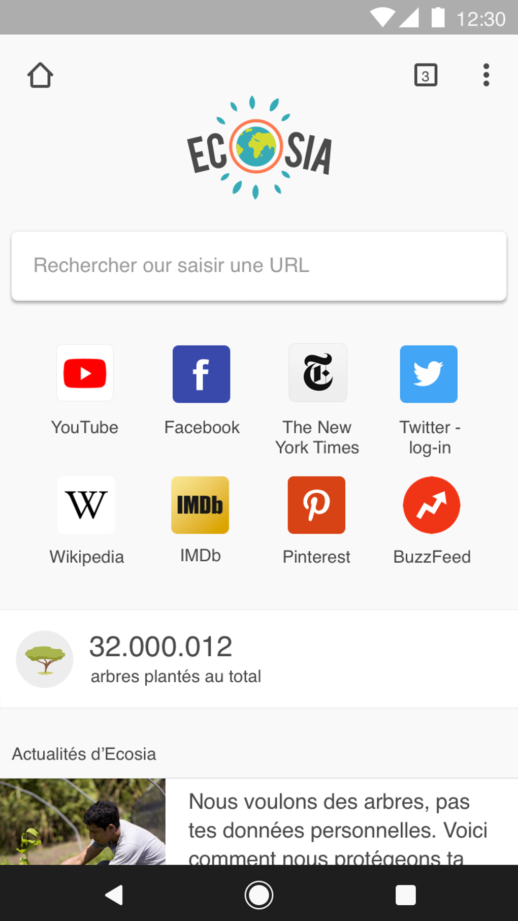 Ecosia Browser - Fast Green APK pour Android - Télécharger