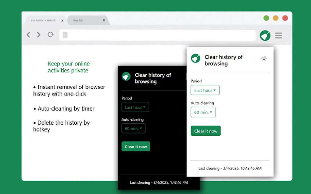 Clear history of browsing pour Google Chrome - Extension Télécharger