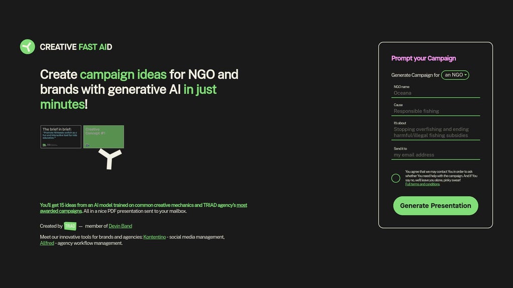 AI 마케팅를 위한 Creative Fast AID - 리뷰, 기능 및 사용 사례