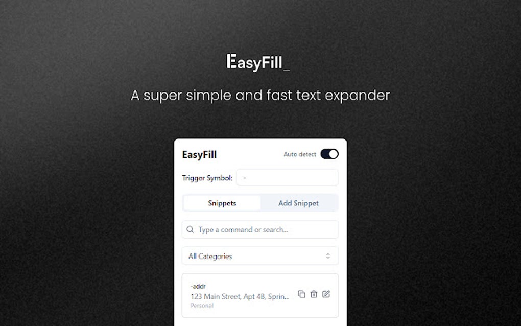 Easyfill for Google Chrome - Extension Download