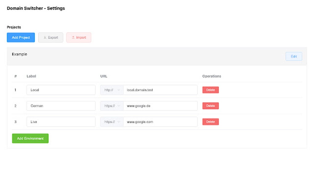 Domain Switcher para Google Chrome - Extensión Descargar