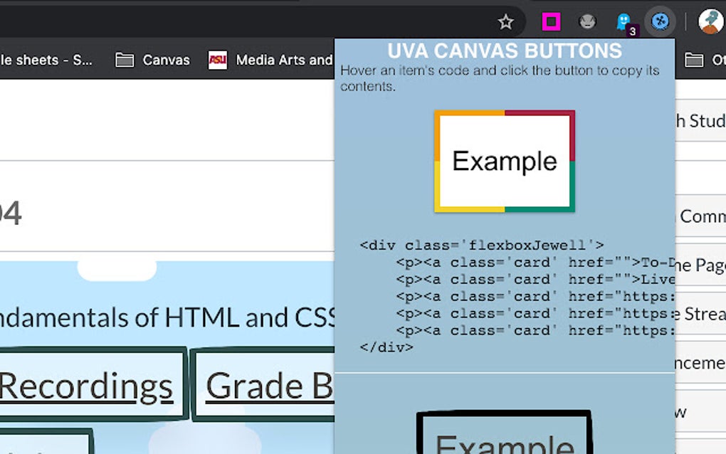 UVA buttons and backgrounds para Google Chrome - Extensión Descargar