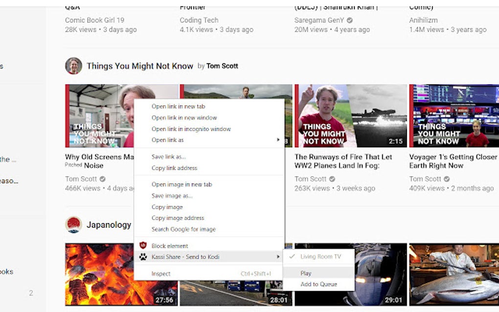 Kassi Share - Send to Kodi for Google Chrome - Extension Download