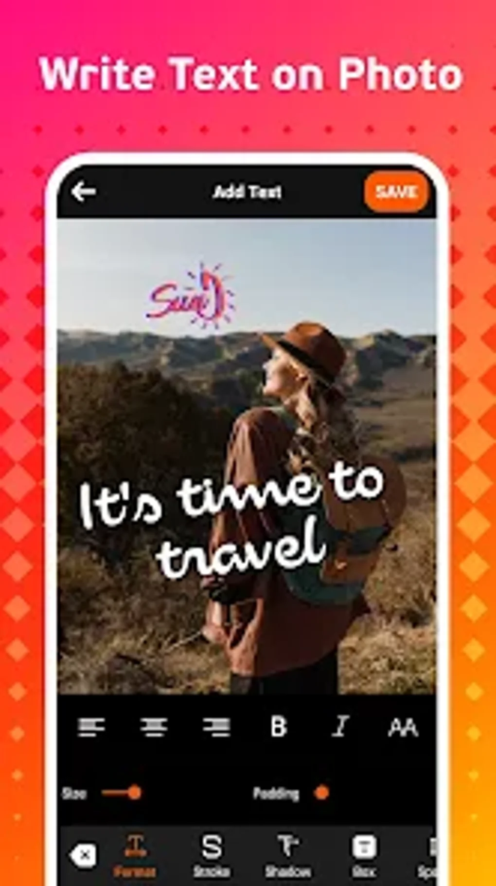 Text On Photo: Add Text Editor für Android - Download