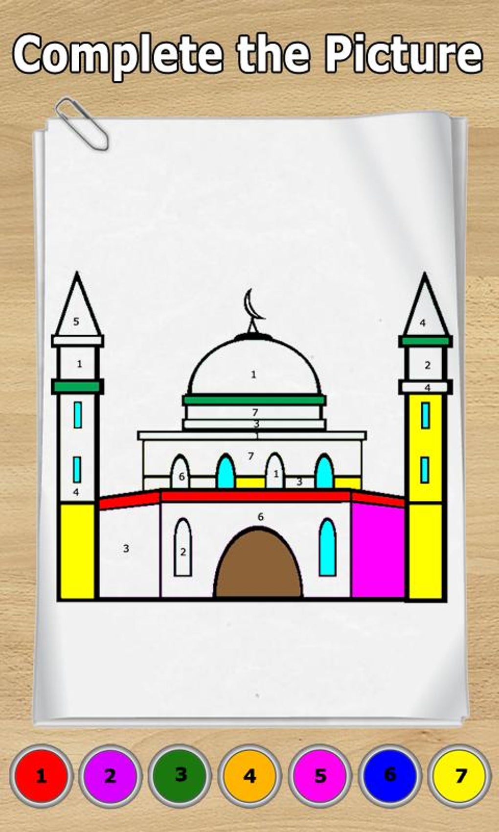 Islamic Color Number By Number Tap Paint By Number Pour Android 