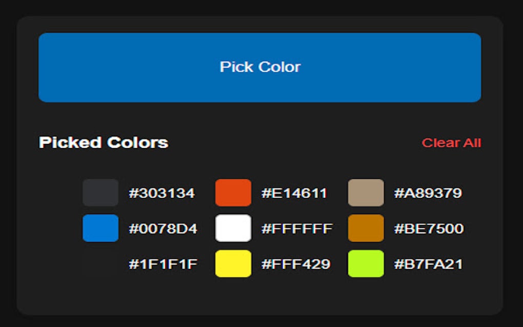 Color Picker สำหรับ Google Chrome - ส่วนขยาย ดาวน์โหลด