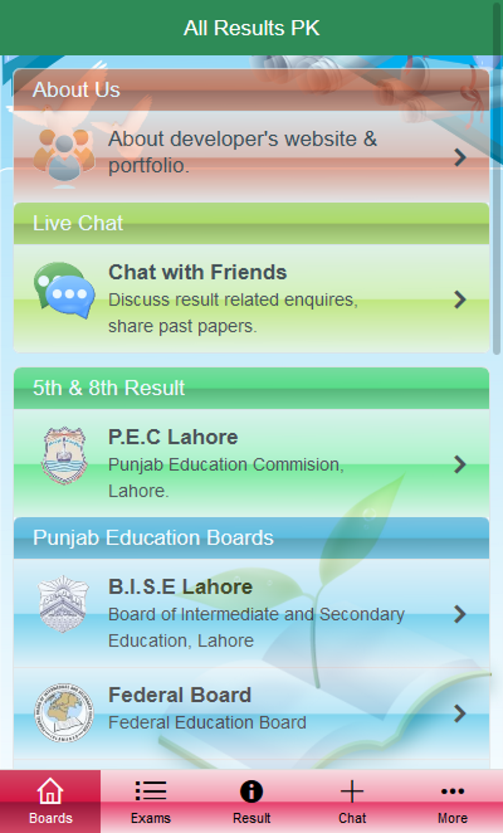 All Results PK APK for Android - Download