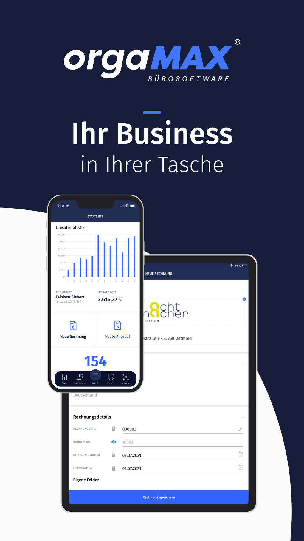 orgaMAX Angebot Rechnung para iPhone - Descargar