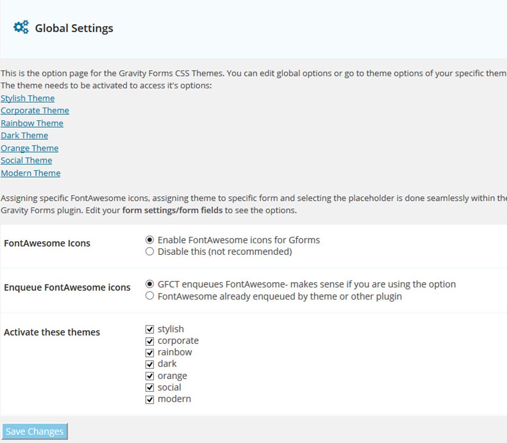 WordPress 용 Gravity Forms CSS Themes with Fontawesome and Placeholders - 다운로드