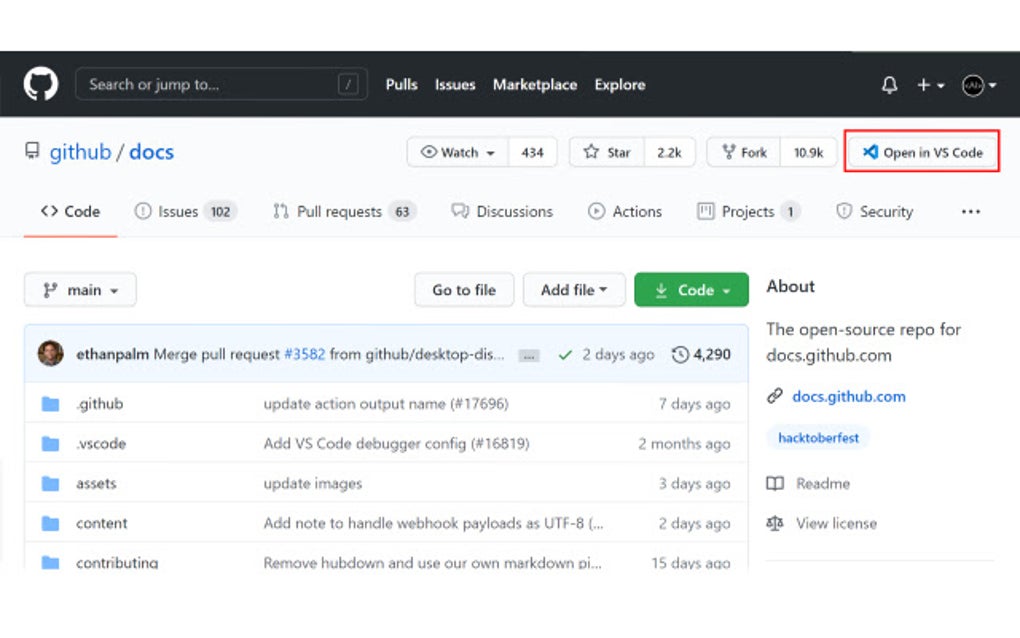 Open GitHub in VS Code สำหรับ Google Chrome - ส่วนขยาย ดาวน์โหลด Open GitHub in VS Code สำหรับ Google Chrome - ส่วนขยาย ดาวน์โหลด
