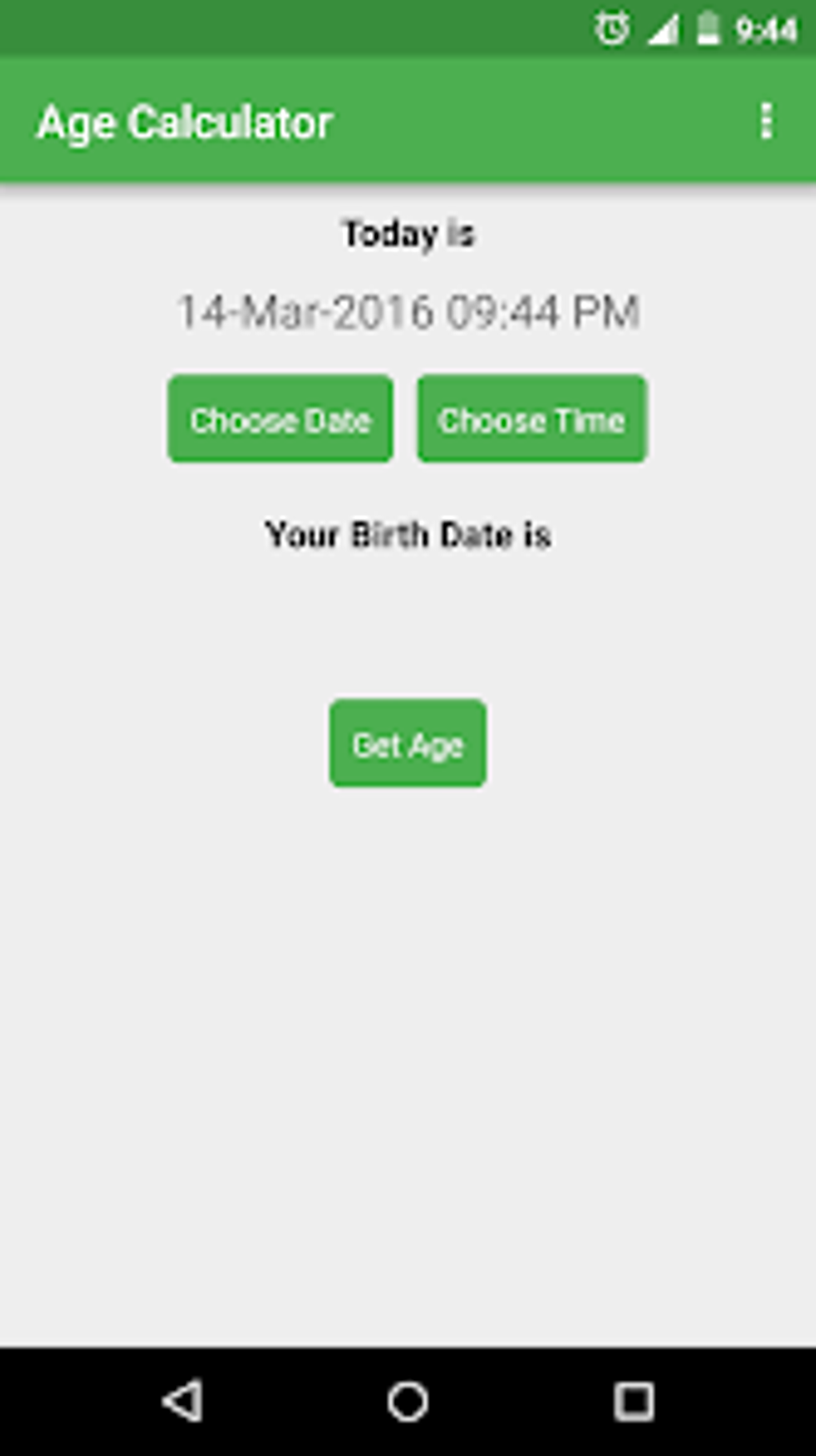 Age Calculator pour Android - Télécharger
