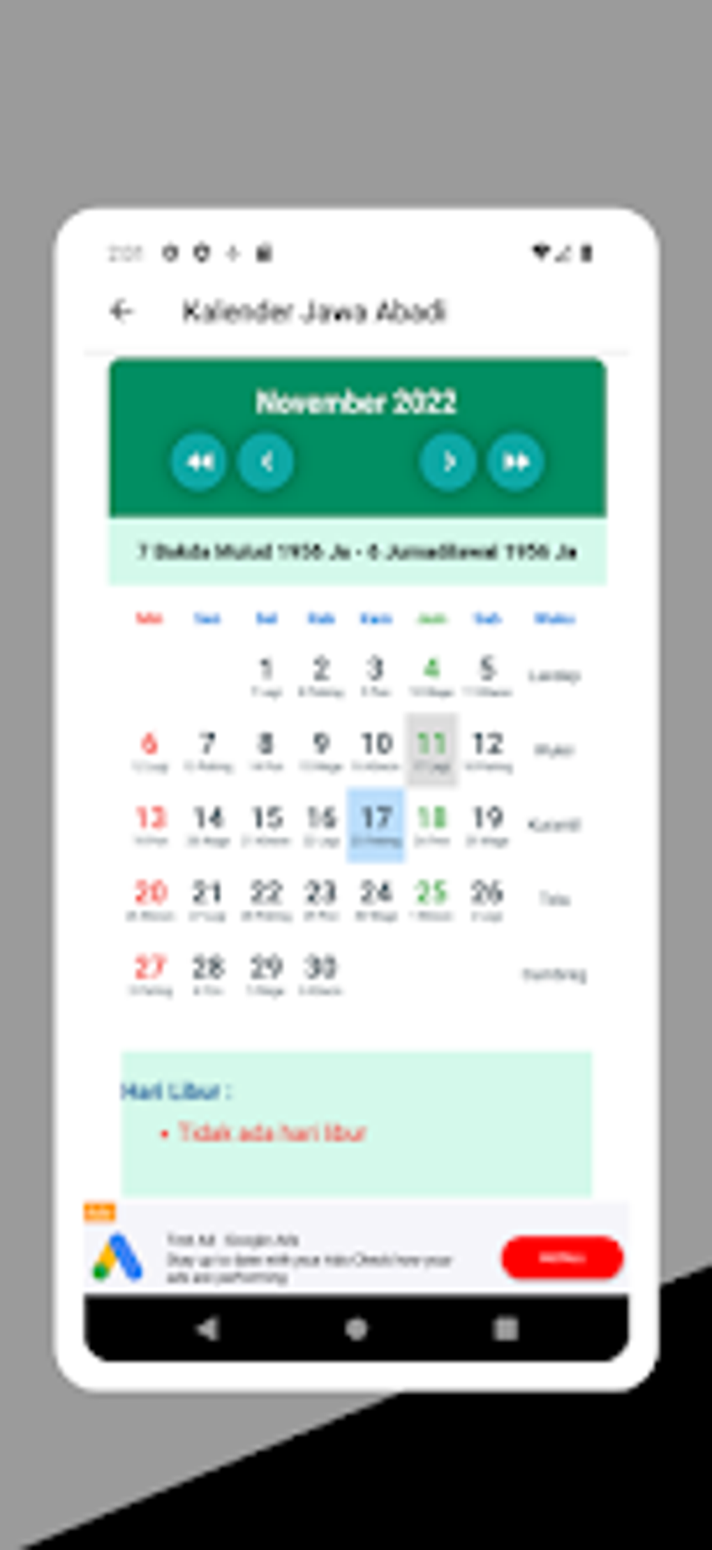 kalender jawa abadi para Android - Descargar