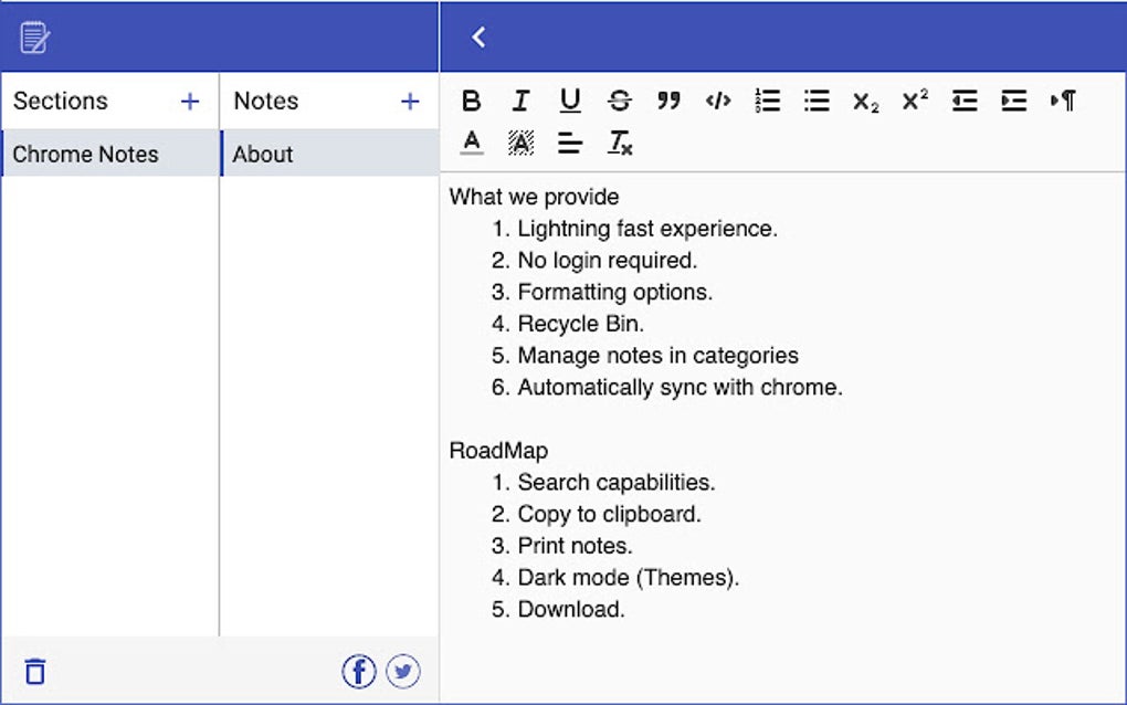 Notepad Google Chrome 용 - 확장 프로그램 다운로드