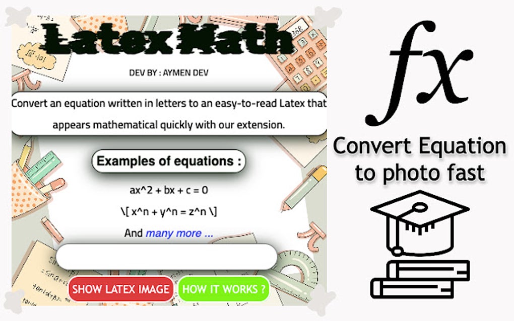 Latex Math para Google Chrome - Extensión Descargar