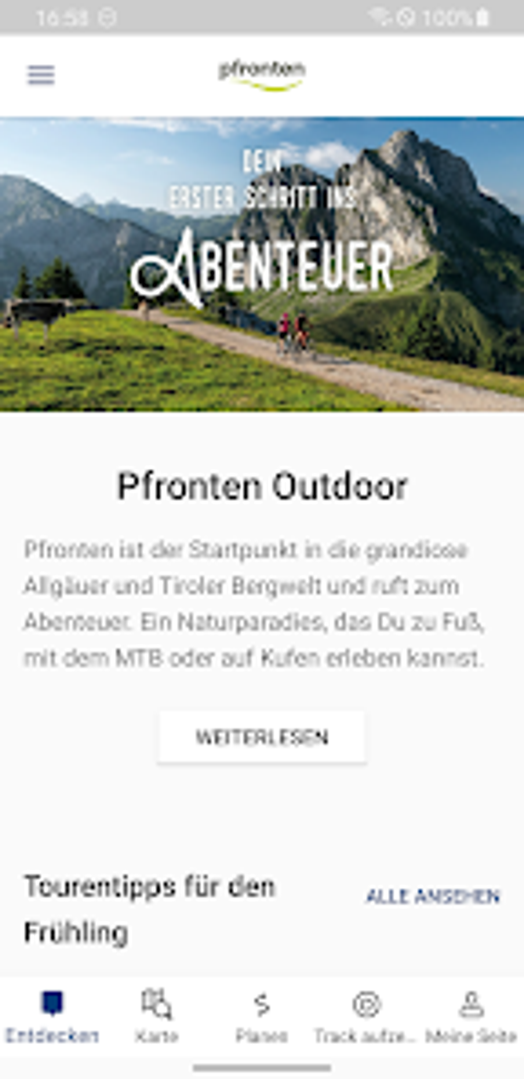 Pfronten im Allgäu Outdoor-App for Android - Download