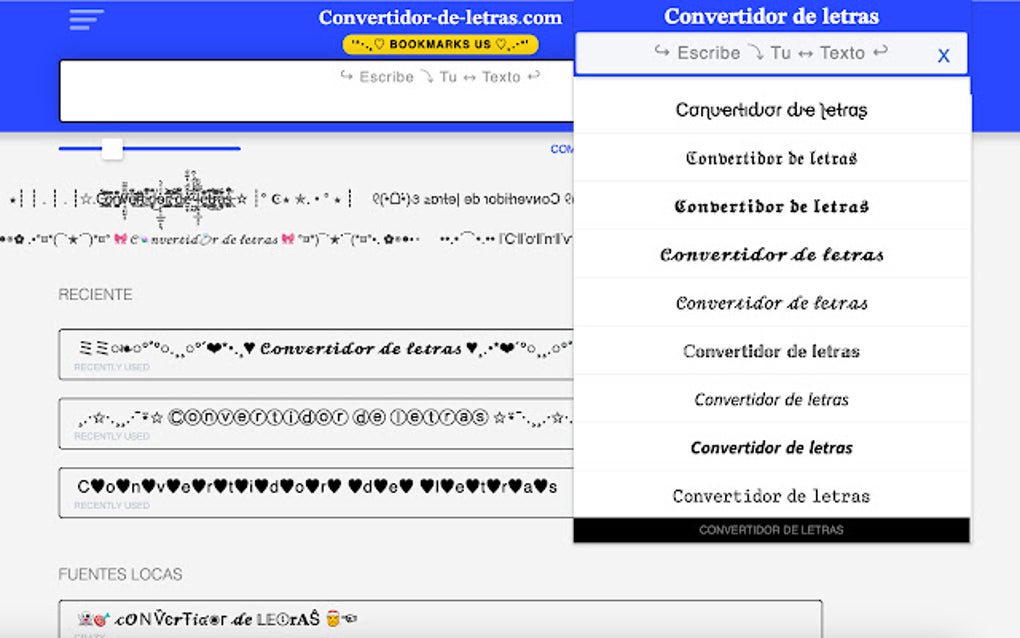 Convertidor de Letras สำหรับ Google Chrome - ส่วนขยาย ดาวน์โหลด