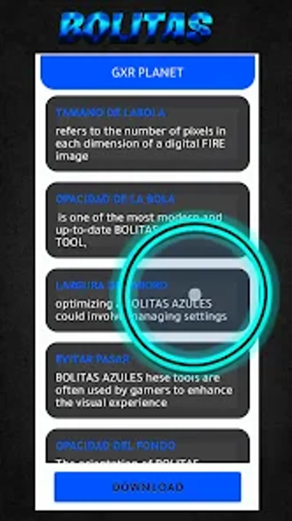 Bolitas Azules Macro: Azules para Android - Descargar