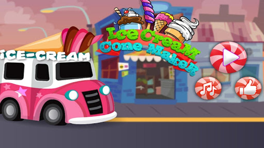 Rainbow Ice Cream Cone Maker Cooking Game for Android - Download