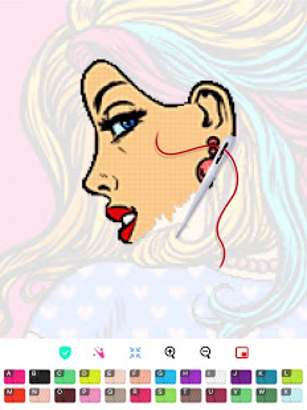 Color By Letter Sewing Game Cross Stitch APK F r Android Download