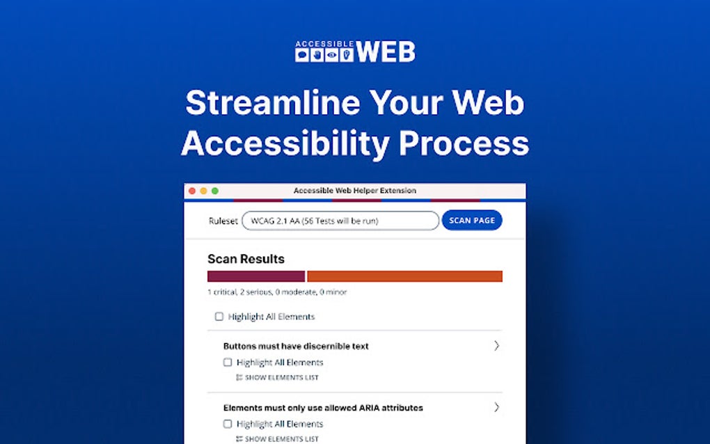 Accessible Web Helper for Google Chrome - Extension Download