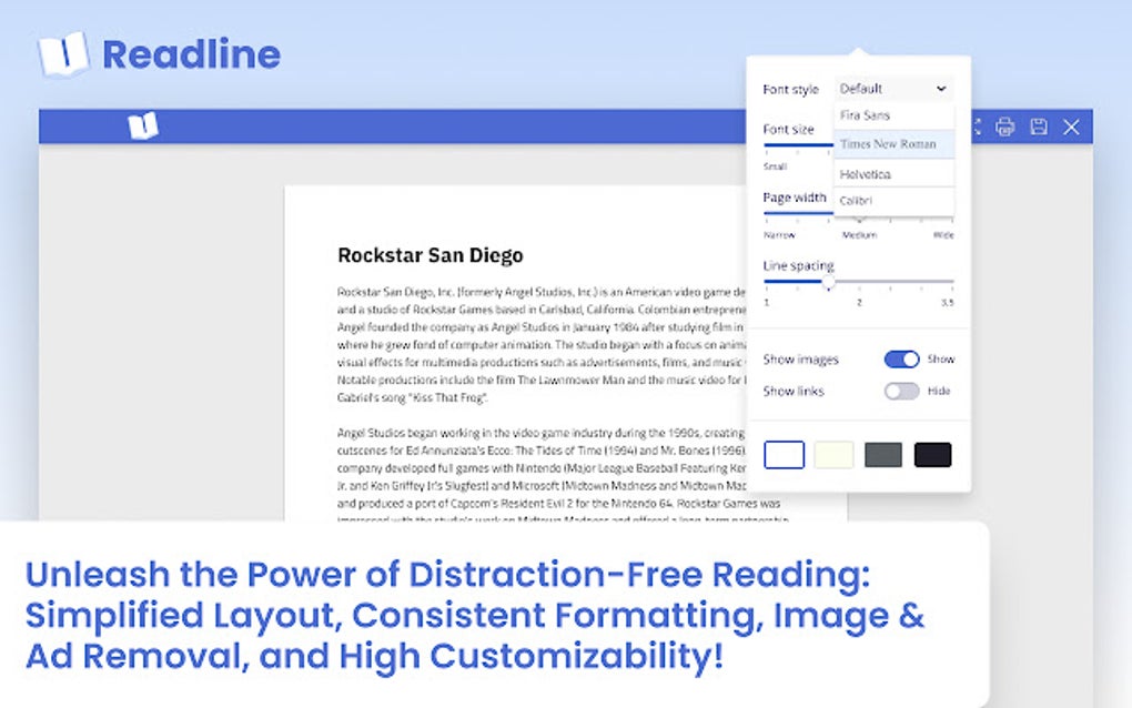 Readline for Google Chrome - Extension Download