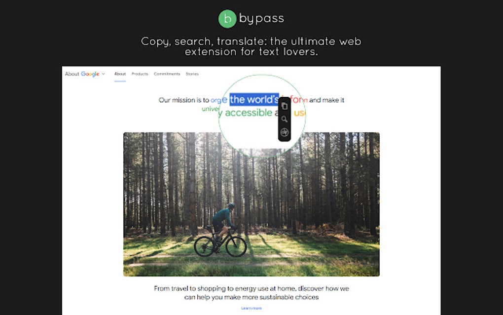 Bypass - Shortcuts para Google Chrome - Extensión Descargar