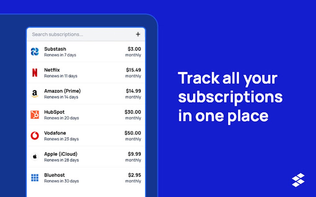 Substash: Subscription Tracker for Google Chrome - Extension Download