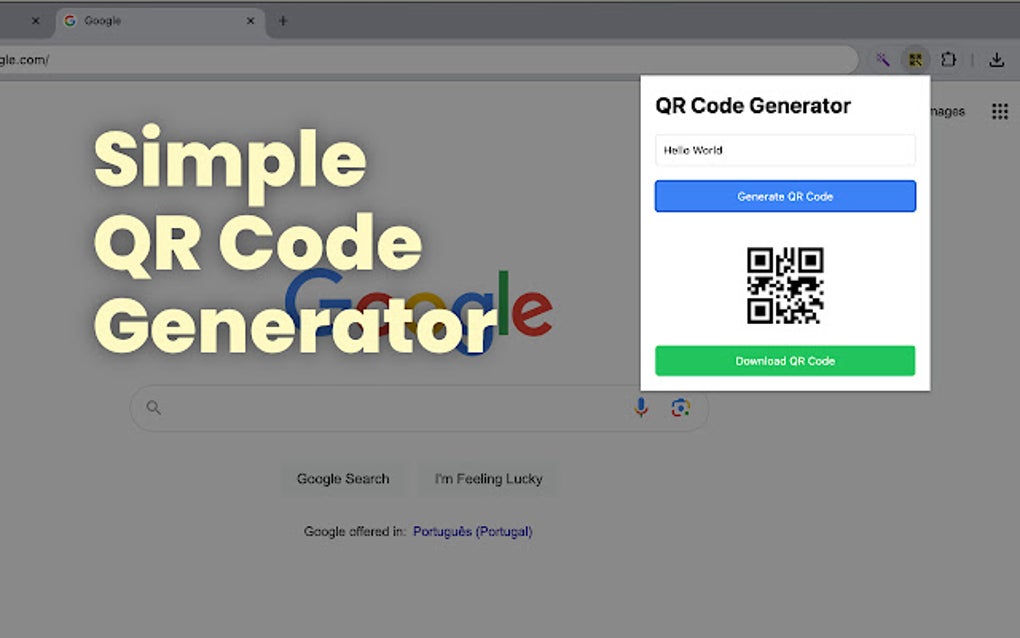 QR Code Generator Google Chrome için - Eklenti İndir