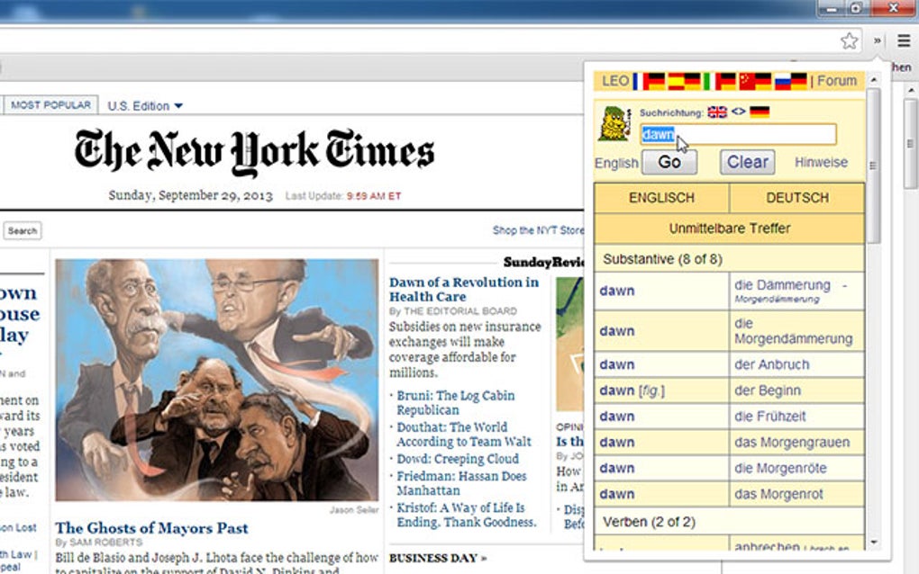 LEO.org simple translator for Google Chrome - Extension Download