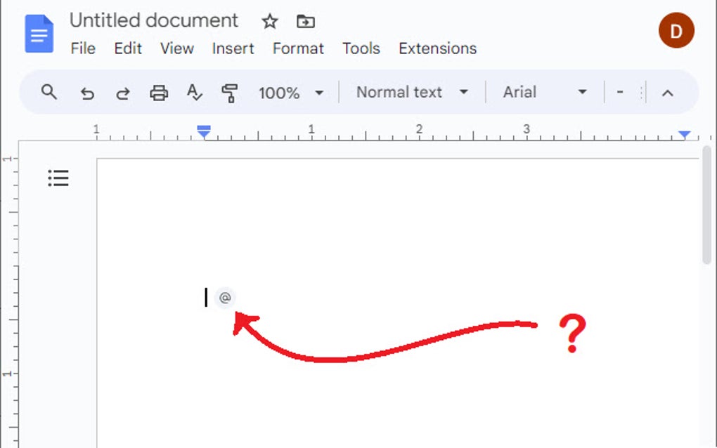 Delete Google Docs Type @ To Insert Google Chrome 용 - 확장 프로그램 다운로드