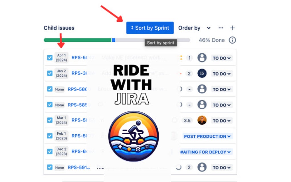 Ride With Jira para Google Chrome - Extensión Descargar