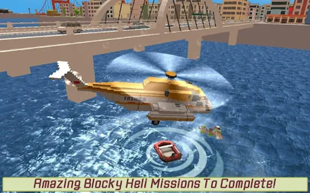 Blocky Helicopter SOS Guardian para Android - Descargar