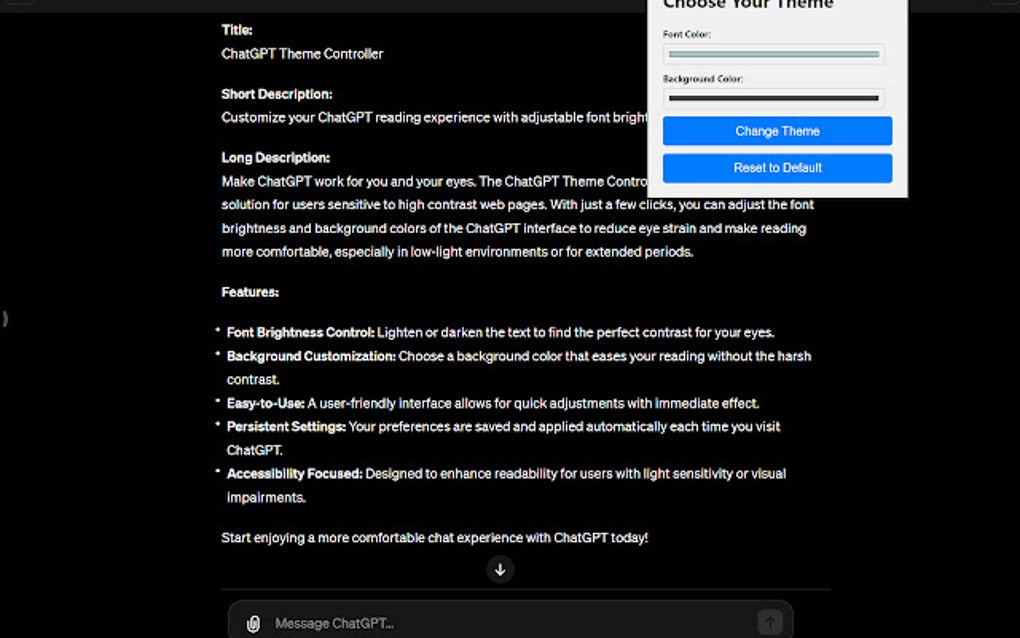 ChatGPT Theme Changer for Google Chrome - Extension Download