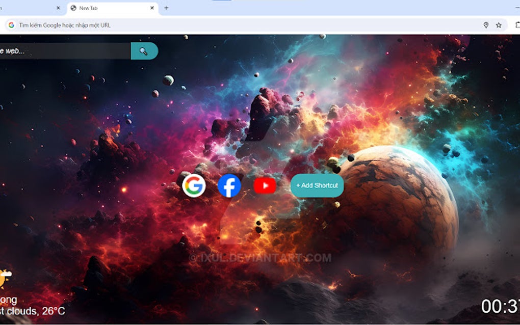 Custom Galaxy Background para Google Chrome - Extensión Descargar