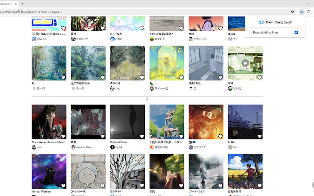 Pixiv Infinite Scroll สำหรับ Google Chrome - ส่วนขยาย ดาวน์โหลด Pixiv Infinite Scroll สำหรับ Google Chrome - ส่วนขยาย ดาวน์โหลด