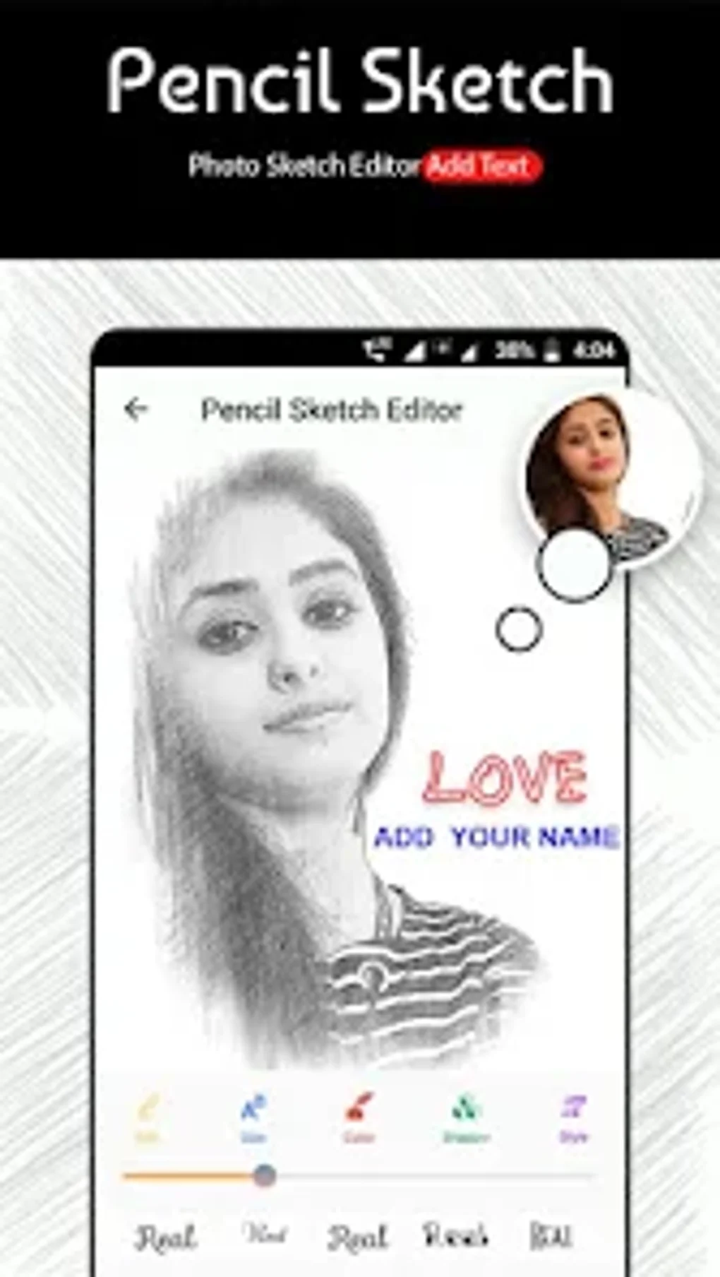 Pencil Sketch Editor pour Android - Télécharger