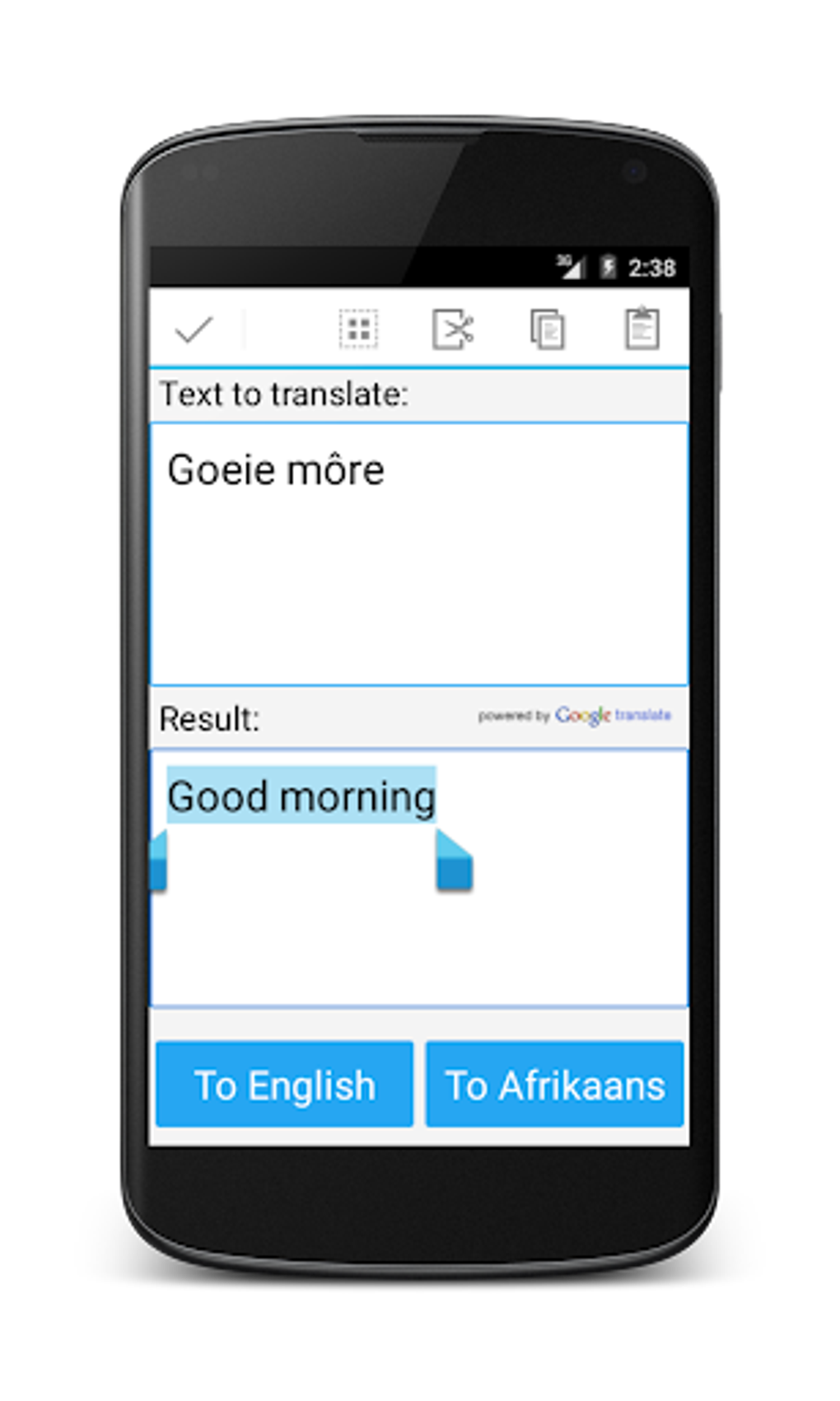 Afrikaans English Translator per Android - Download