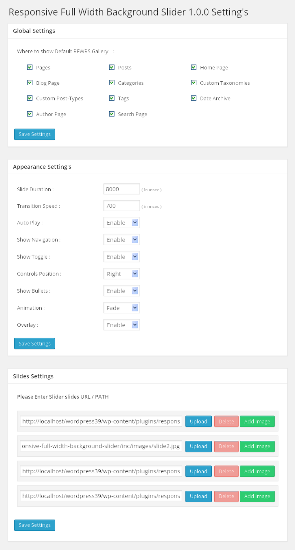 Responsive Full Width Background Slider for WordPress - Download