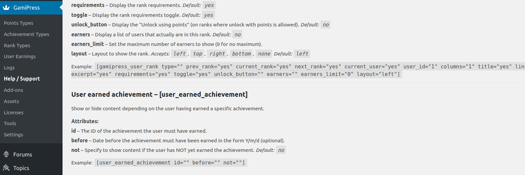 Achievement Shortcode Add-On for GamiPress for WordPress - Download
