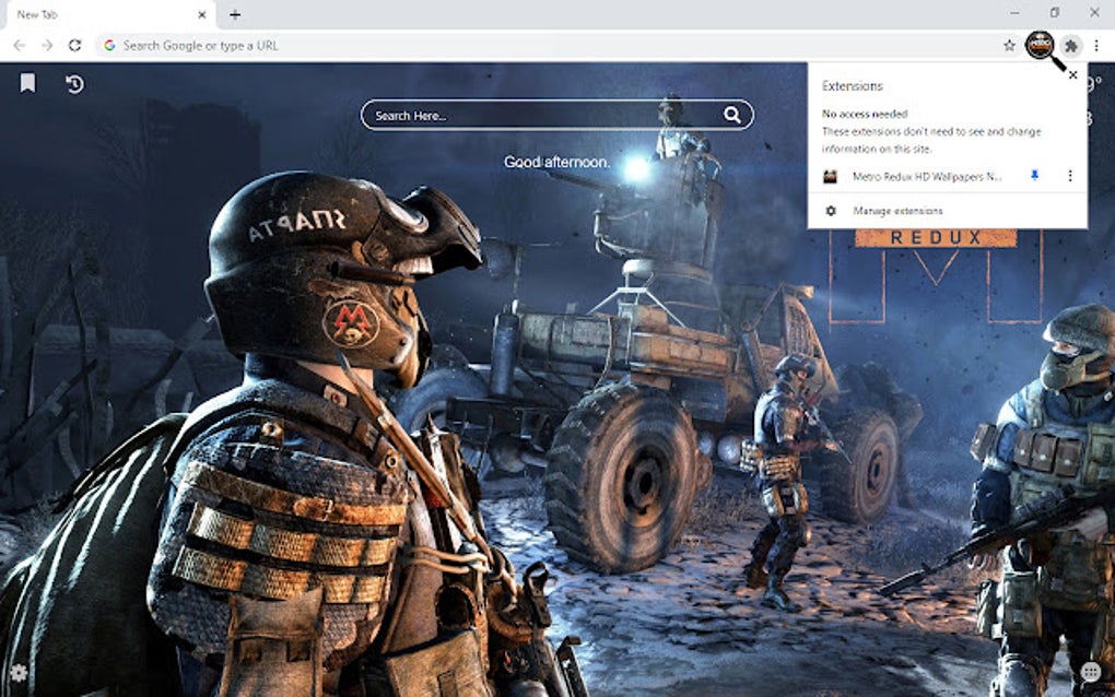 Metro Redux HD Wallpapers New Tab for Google Chrome - Extension Download