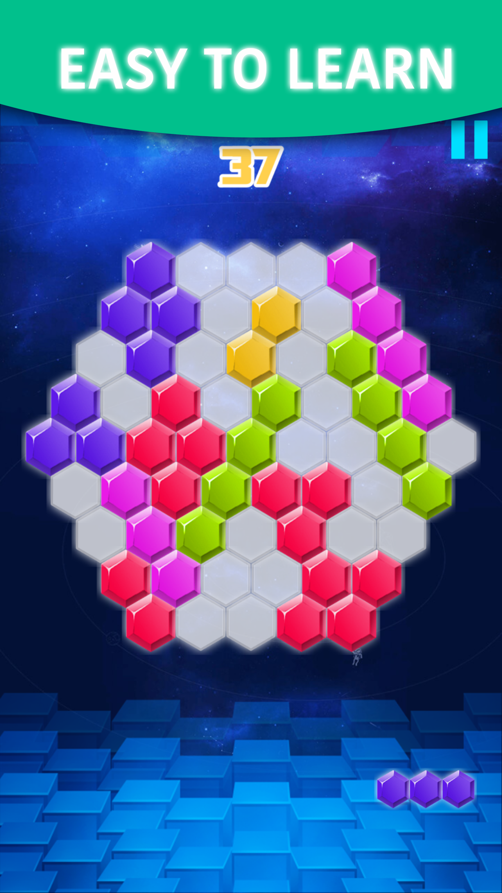 iPhone için Hexagon Block - Tetra Puzzle Game Free - İndir